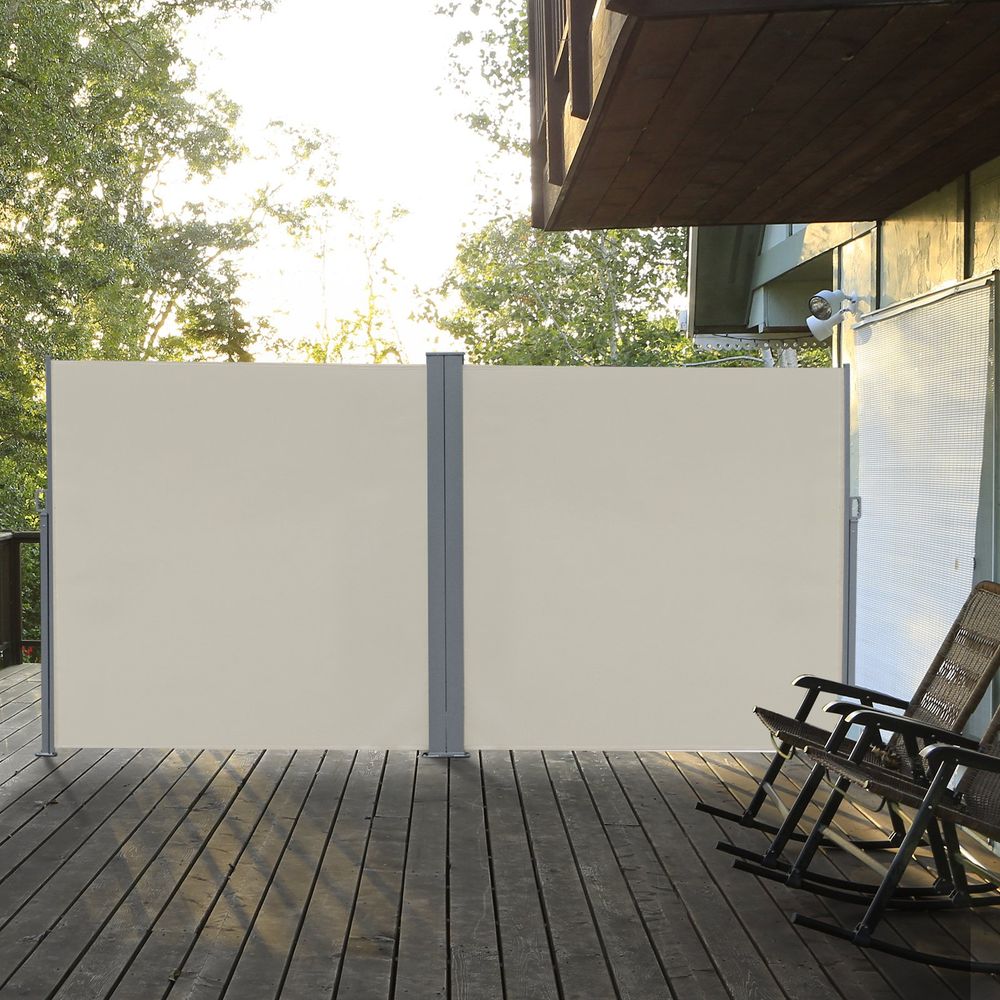 Retractable Double Side Awning Folding Privacy Wall Corner Divider Win ...